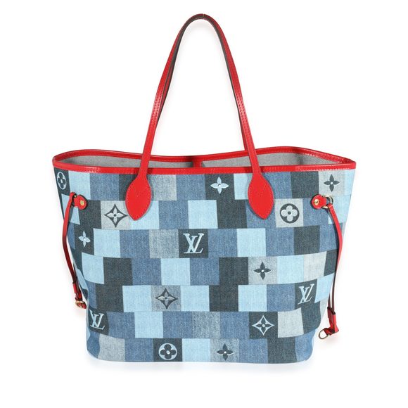 Louis Vuitton | Bags | Louis Vuitton Blue Denim Monogram Patchwork ...